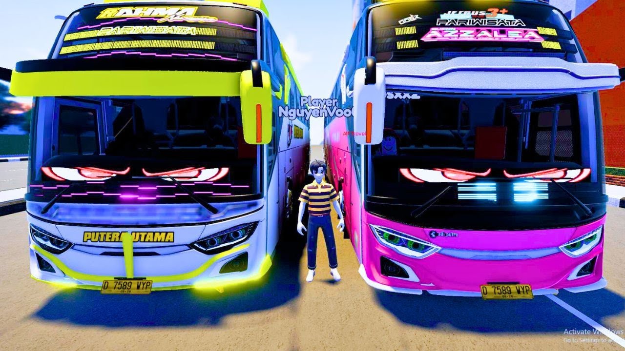 Rahma Jetbus 3, Jetbus 5 Kids Panda, 27 Trans Jetbus 5 | Car Simulation ...