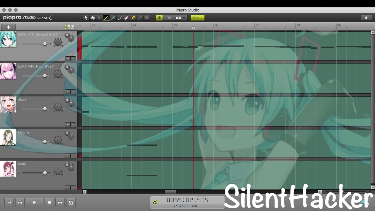 【初音ミク】Silent Hacker ワルキューレ 5vocaloids Walkure HstsuneMiku Dictation 耳コピ ...