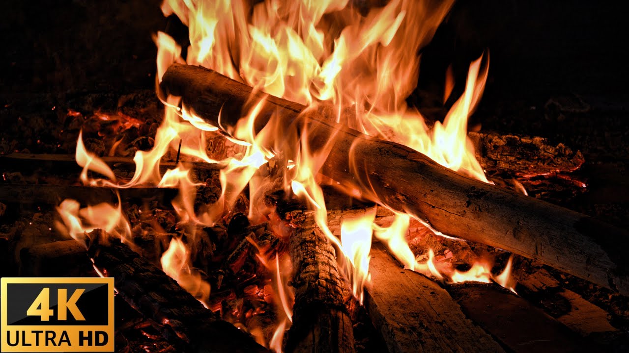 FEUX DE BOIS RELAXANT-4K 2H - YouTube