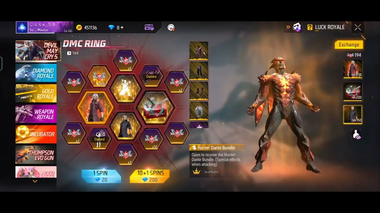 Devil May Cry 5 Event 🔥💎 DMC Ring 🫠 11 Feb 2023 Free Fire Event Social ...