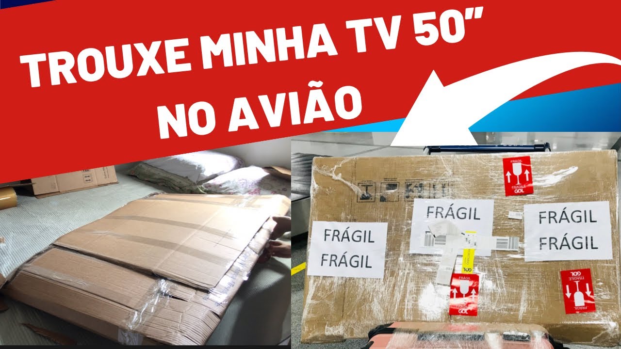 Como Embalar TV 50” para Levar no AVIÃO - TCL 50” - YouTube