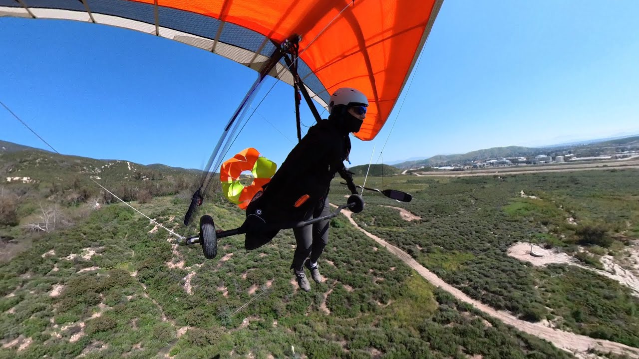 Practice Drouge chute landing. Split views - YouTube