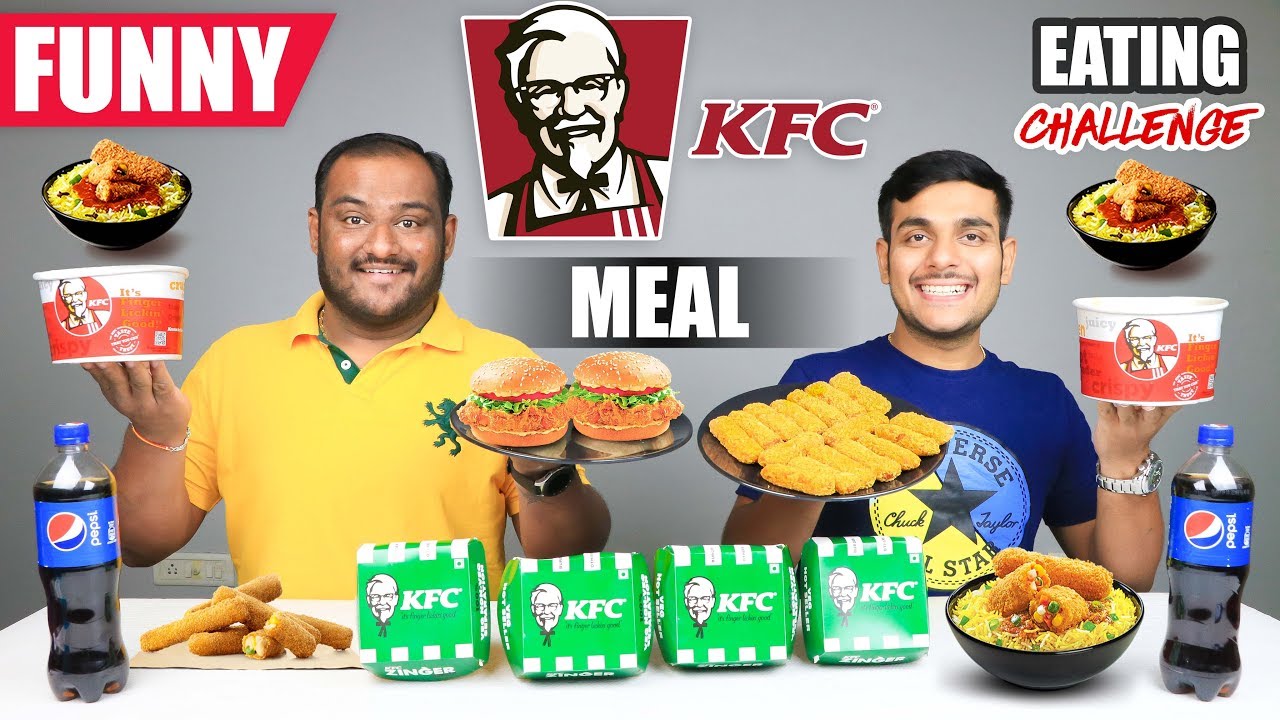 FUNNY KFC MEAL EATING CHALLENGE | Kfc Burger & Rice Bowl Eating ...