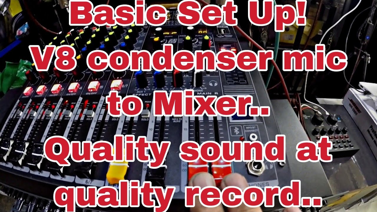 V8 condenser mic for Set Up to Mixer|Quality sound at quality record ...