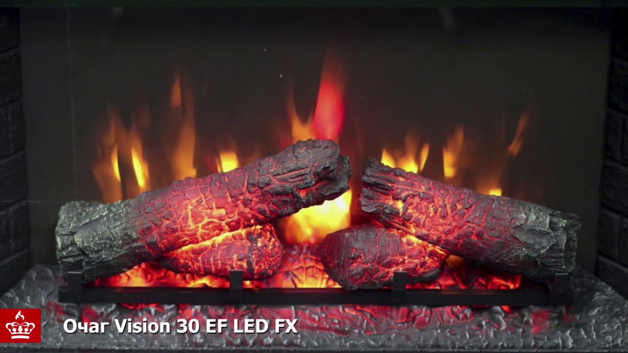 Royal Flame Vision 30 EF LED FX - видео-обзор электрокамина - YouTube