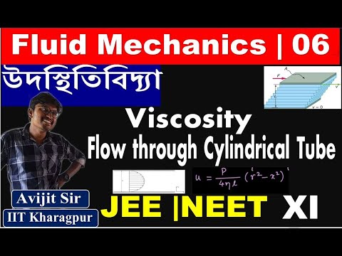 Fluid Mechanics 06 || Viscosity || Flow through Cylindrical Tube ...