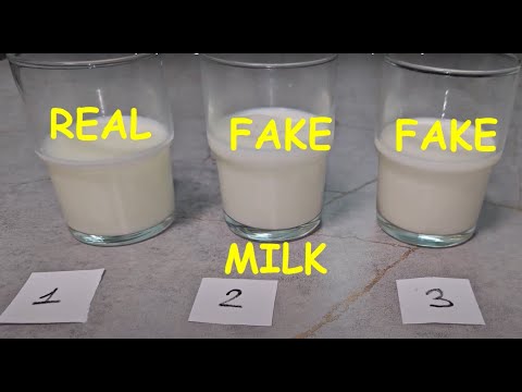 Real vs fake Milk. How to spot pure organic milk from adulterated ...