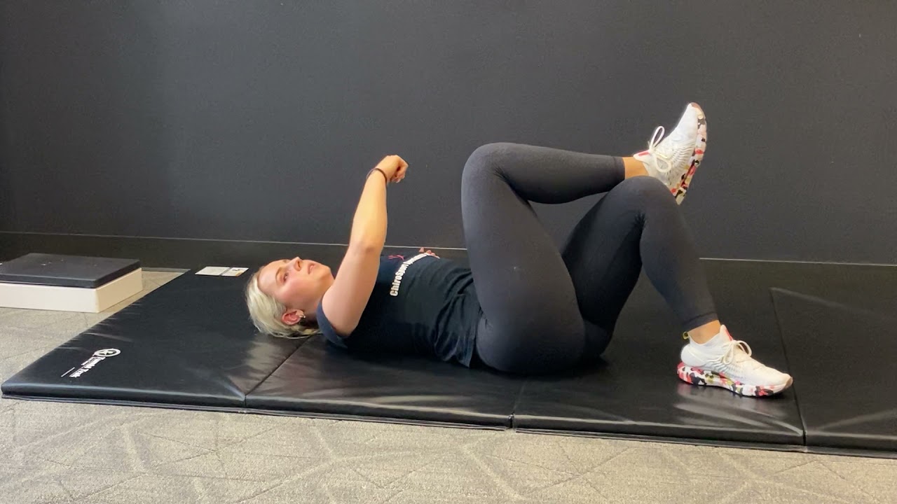 Supine Figure 4 Internal Rotation Stretch - YouTube