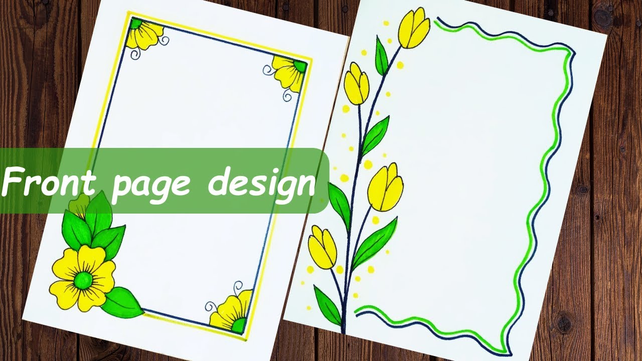 How to Draw Simple Border Designs | Easy Border Designs For Project ...
