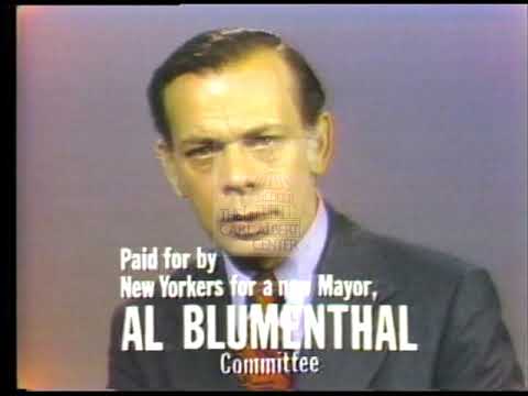 Albert (Albert Howard)Blumenthal [Democratic] 1973 Campaign Ad "Tough ...