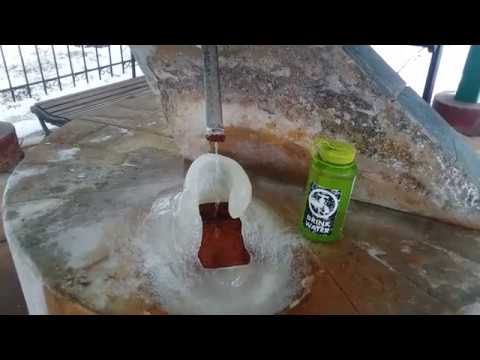 Iron Spring Geyser at Manitou Springs, Colorado - in the wintertime ...