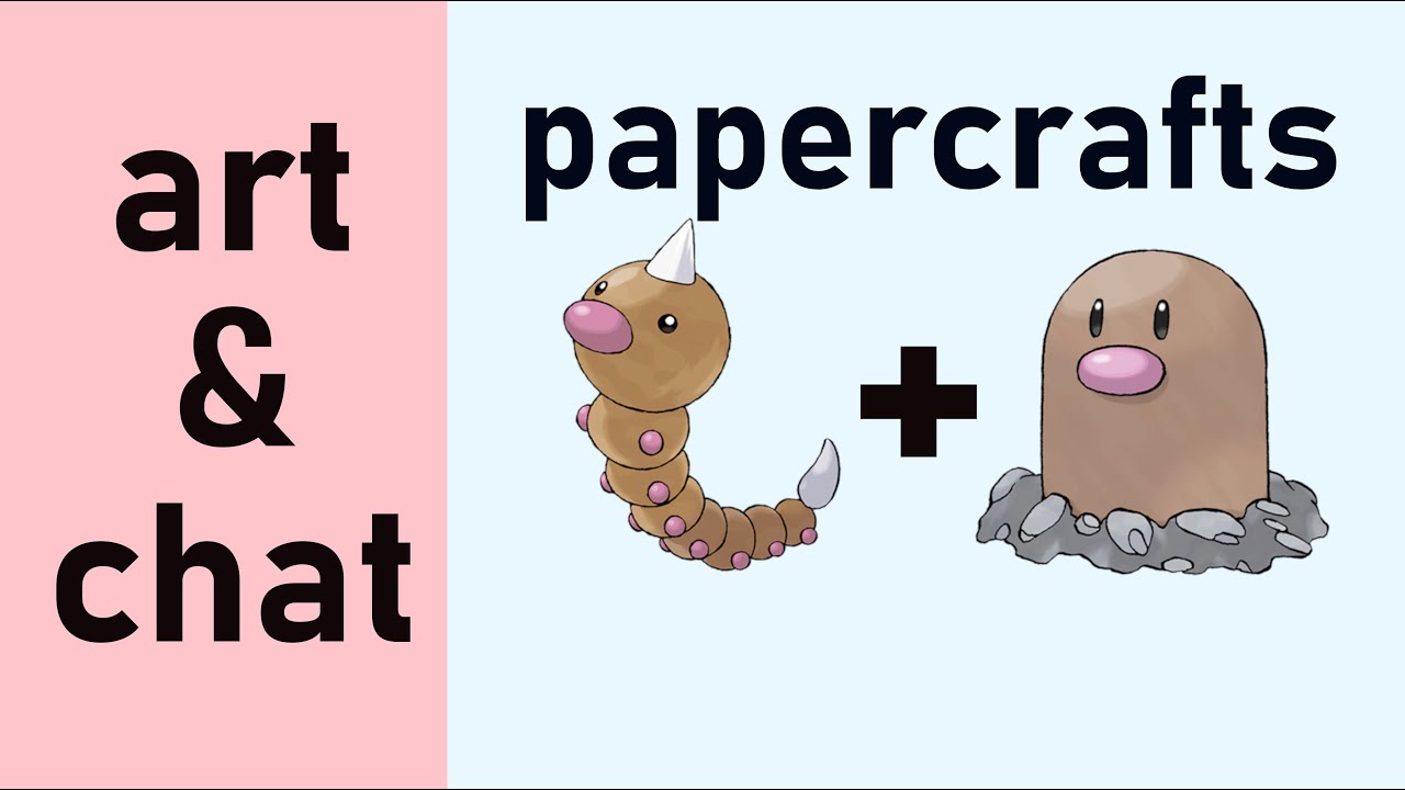 Diglett and Weedle Papercraft - Pokemon Art & Chat - YouTube