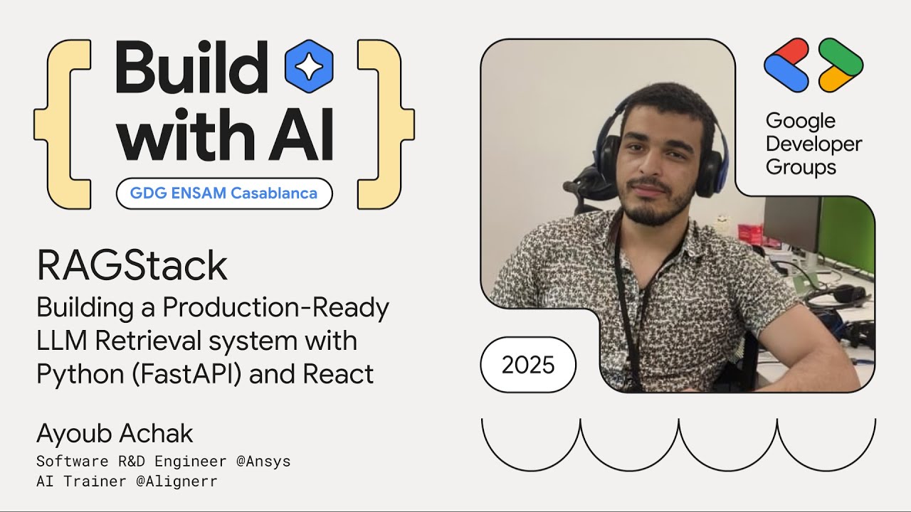 RAGStack: LLM Retrieval system with FastAPI and React with Ayoub Achak - YouTube