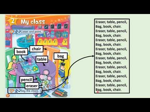 Kid's Box Starter - Unit 2 - My Class - 2 - Say and chant. - YouTube
