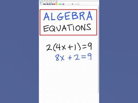 BASIC Algebra Equations - Quick Practice - YouTube