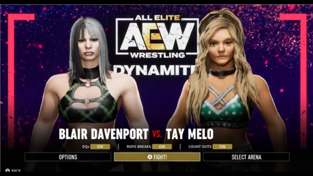 WWE / AEW FIGHT FOREVER: BLAIR DAVENPORT VS TAY MELO - FULL MATCH # ...