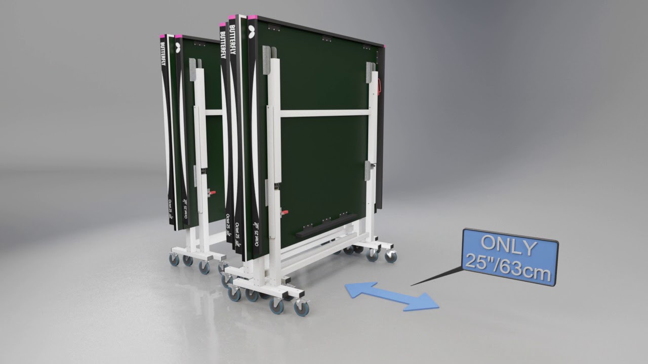 Butterfly Octet 25 Table Tennis Table - 1340125 - YouTube
