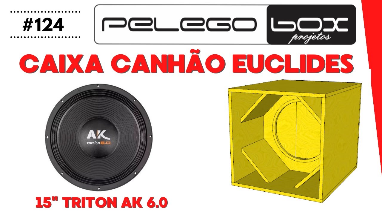 #124 PROJETO 3D PARA FABRICAR CAIXA CANHÃO EUCLIDES 1 X 15" TRITON AK 6.0 PELEGO BOX - YouTube