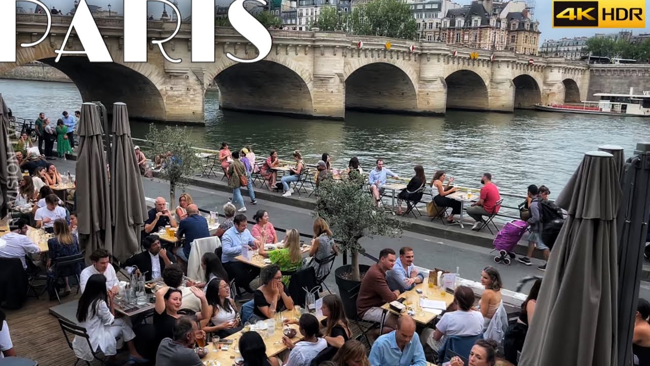 🇫🇷[PARIS 4K] WALK IN PARIS "ROMANTIC RIVERSIDE WALK" (4K 60 FPS VERSION ...
