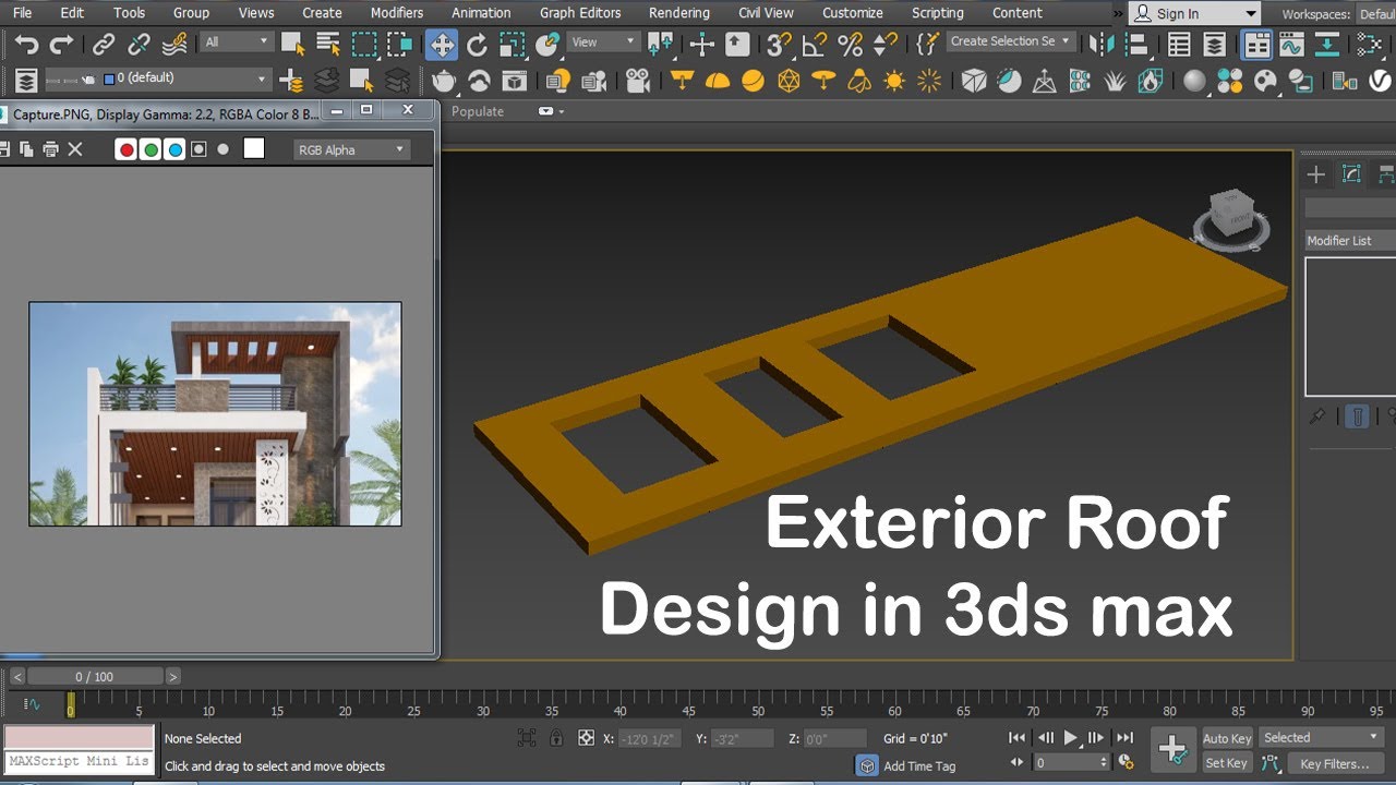 Exterior Roof Design in 3ds max #3dsmax - YouTube