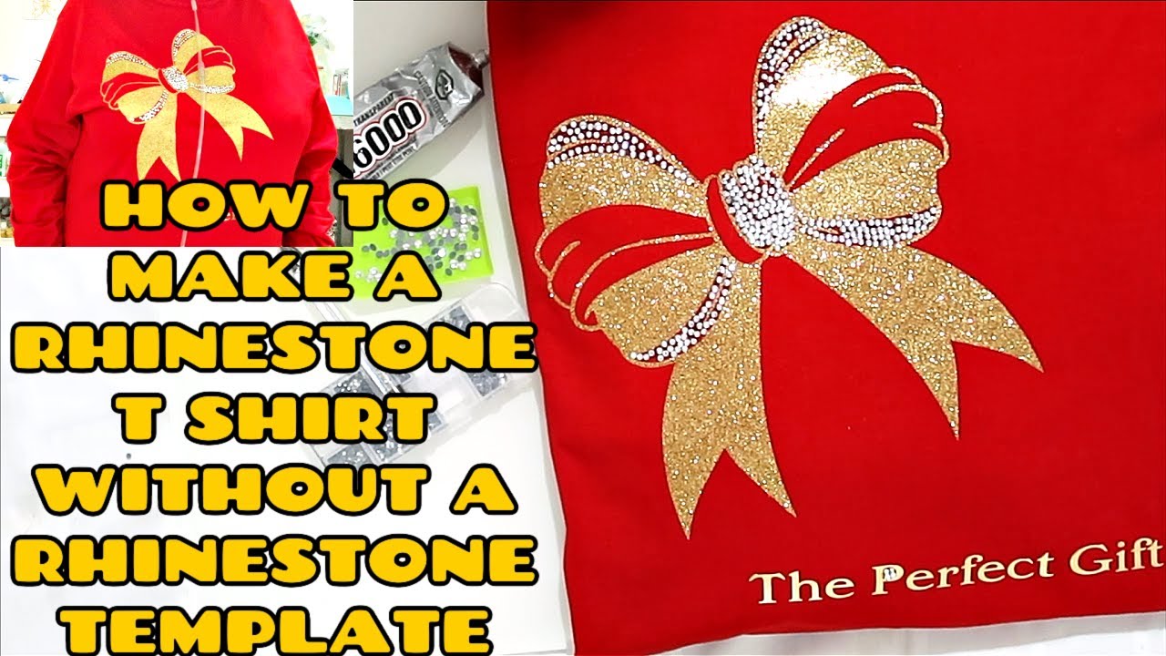 How To Make A Rhinestone Shirt Without A Rhinestone Template Bling Shirt For Beginners 22