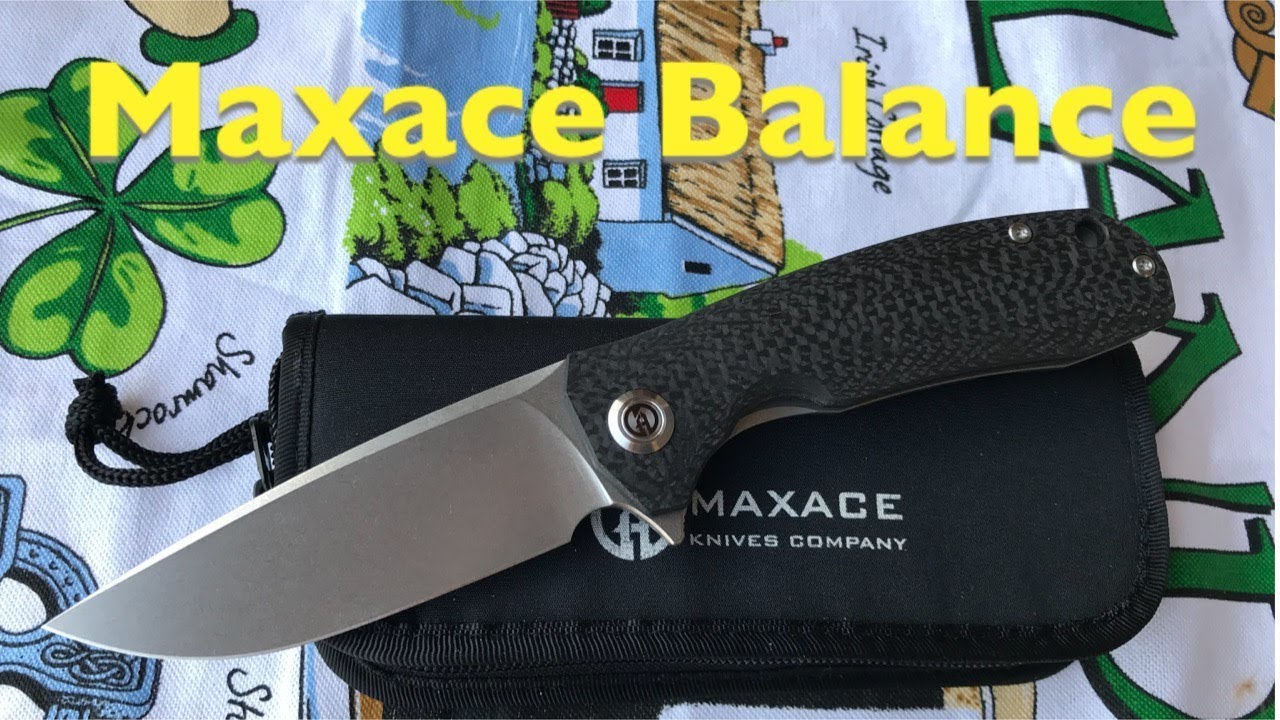 Maxace Balance M390 CF & Titanium framelock flipper Knife Very well ...