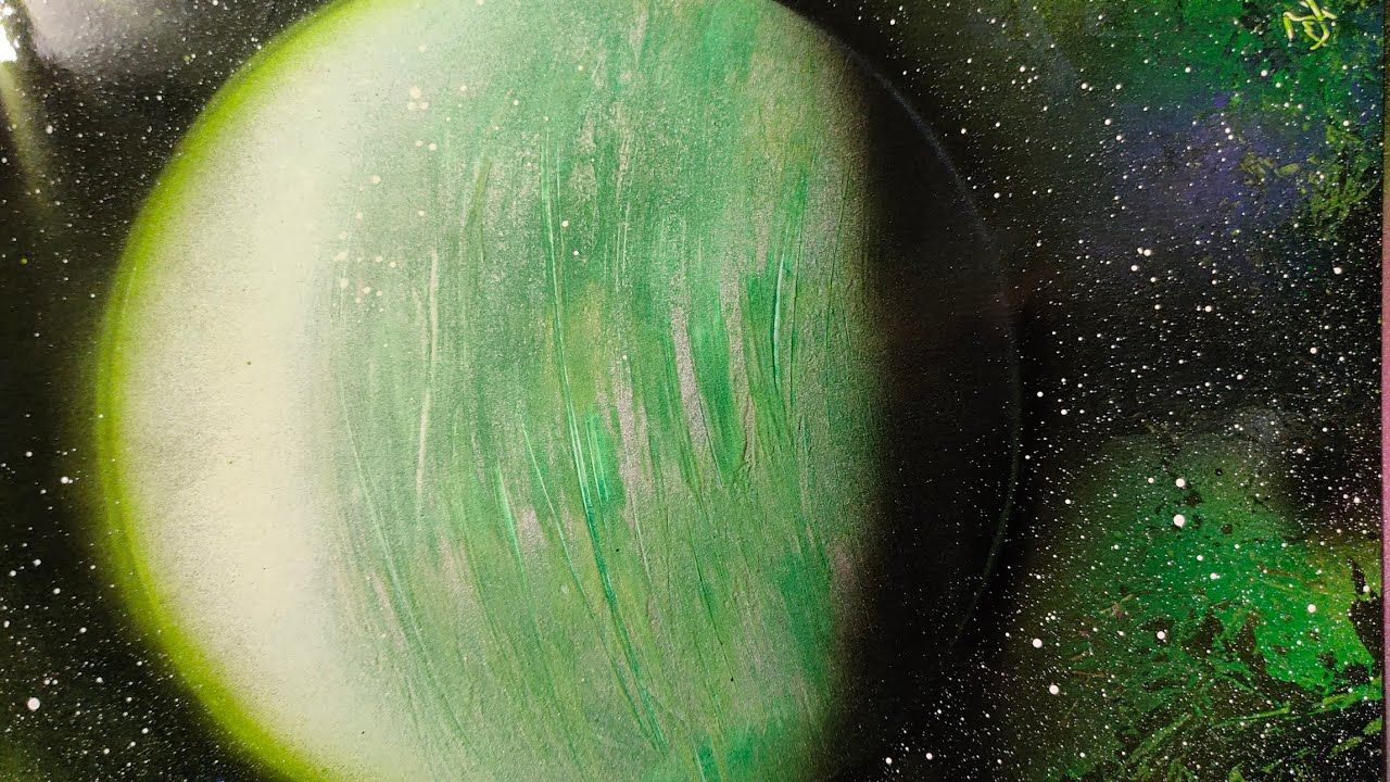Green Planet Spray paint Art | the first planet from a collection of ...