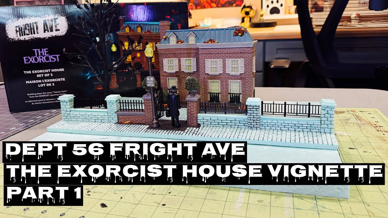 Dept 56 Fright Ave, The Exorcist House Vignette, Part 1 - YouTube