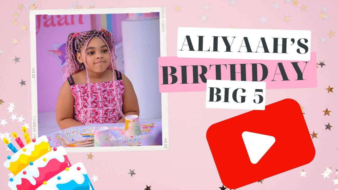 Sweet Celebration My Daughters Fabulous 5th Birthday Aliyaahs Big 5
