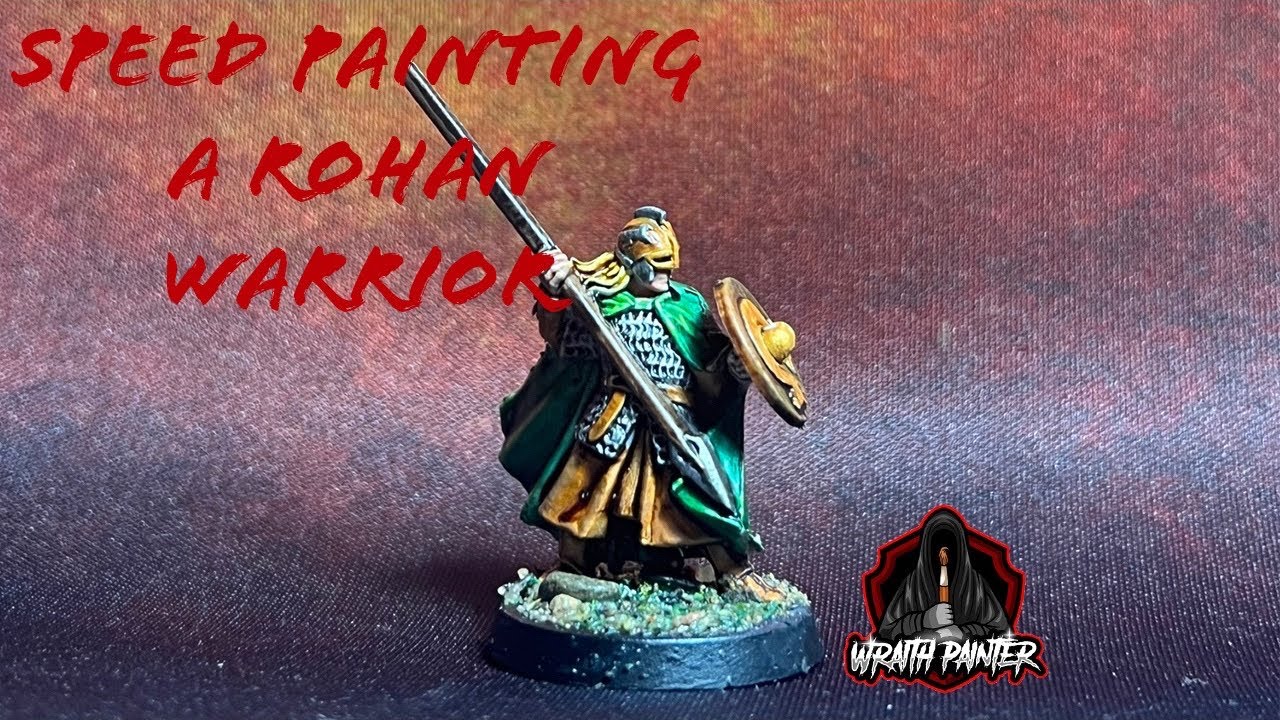Speed Painting A Rohan Warrior With Army Painter Speed Paint - YouTube