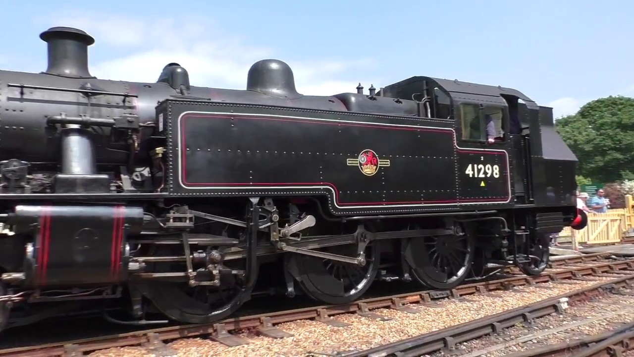 Ivatt 2MT 2-6-2 tank 41298 on the Isle of Wight Steam Railway. - YouTube