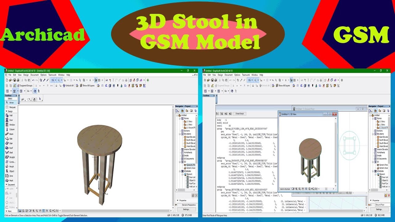 💡💡💡 Archicad Tutorial - Shortcut technique to make 3D GSM Model 💡💡💡 ...
