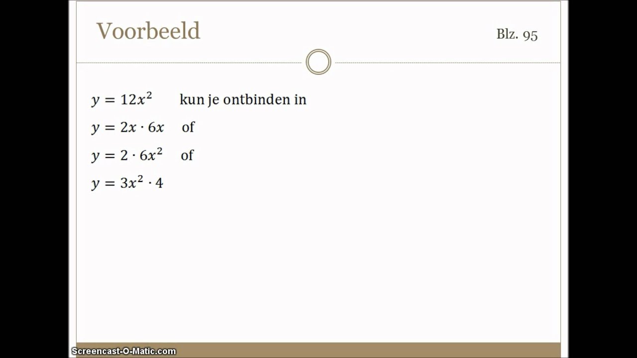 10 1 ontbinden in factoren - YouTube