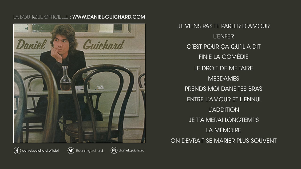 Daniel Guichard - Prends-moi dans tes bras (Audio) - YouTube