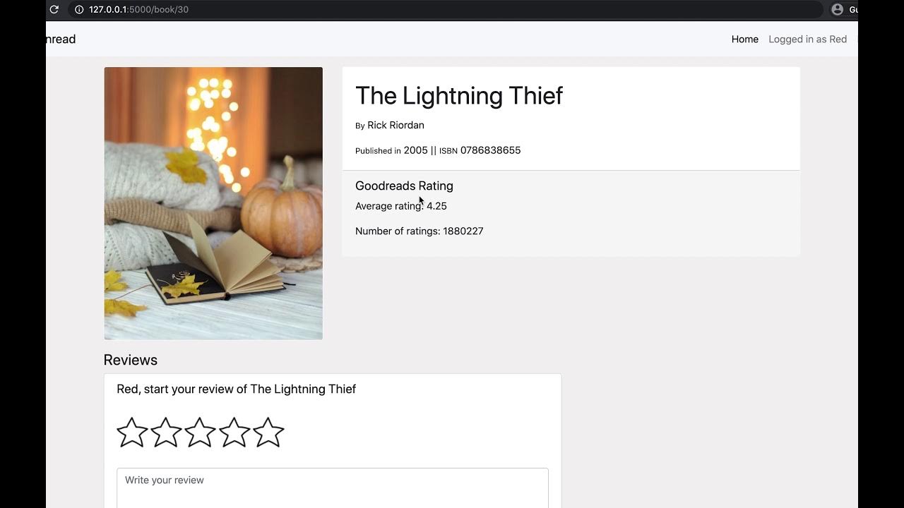 CS50w - Project 1 - Book review - YouTube