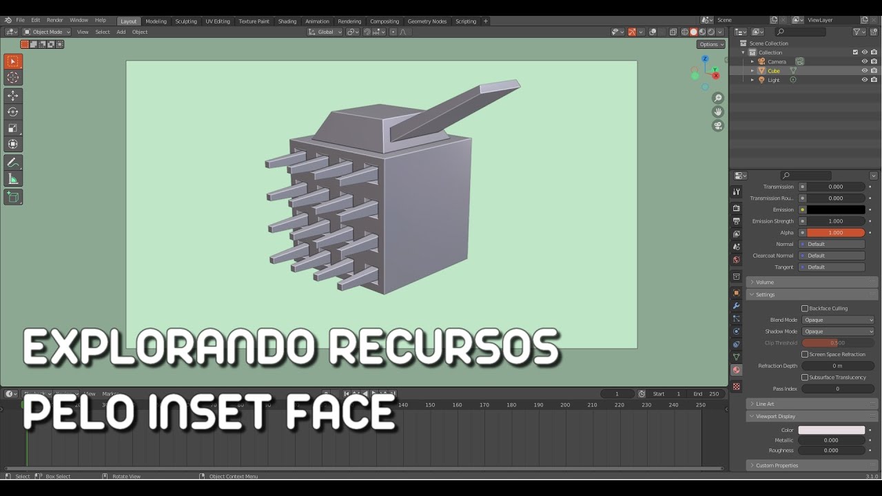 BLENDER 3D - EXPLORANDO RECURSOS PELO INSET FACES - YouTube
