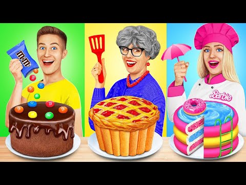 Me vs Grandma Cooking Challenge! Cake Decorating Challenge by RATATA BOOM