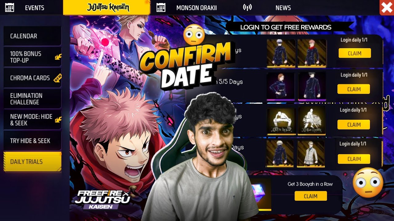 FF x GOJO CONFIRM DATE ☠️ Free Fire MaX - YouTube