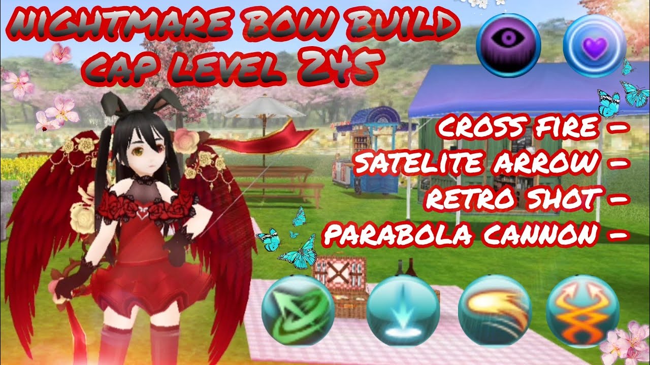 Toram Online - Nightmare Bow build Tier 5 Skill Cross Fire & Satelite ...