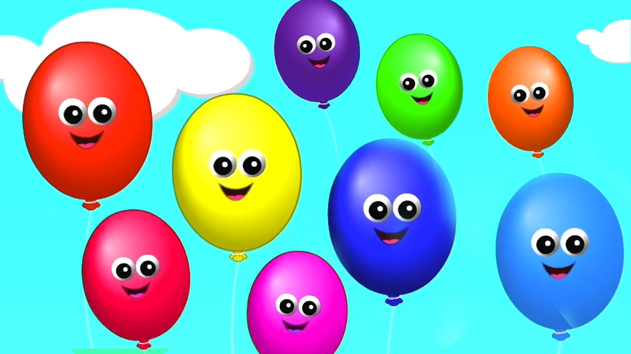 Balloon Song, Rainbow Color for Kids and Preschool Learning Videos ...