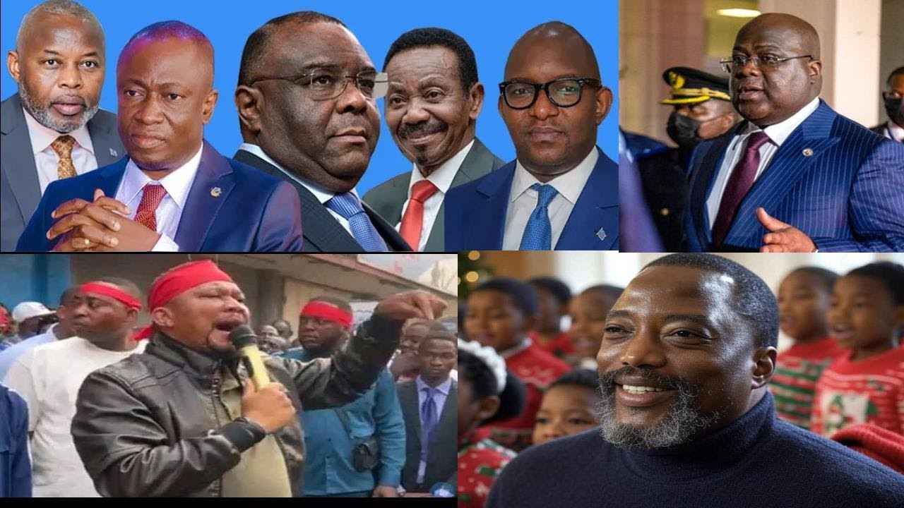 26/12 JOSEPH KABILA DE RETOUR A KINSHASA, UNION SACCREE PANIQUE, GECO ...