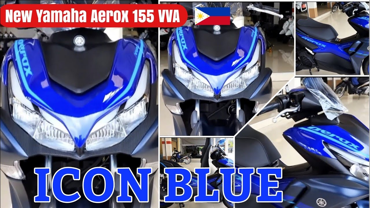 New 2022 Yamaha Aerox 155 VVA Icon Blue Features Specifications and ...
