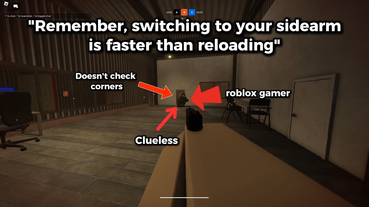 "Remember, switching to your sidearm is faster than reloading ...