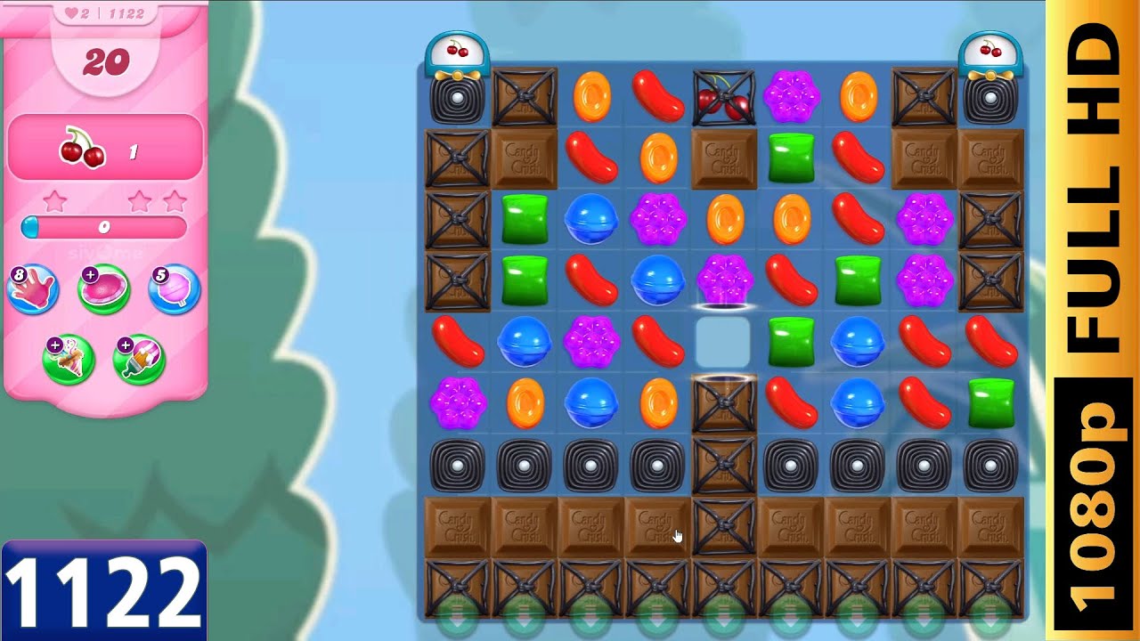 Candy Crush Saga Level-1122 [NO BOOSTER] FULL HD Game Play - YouTube
