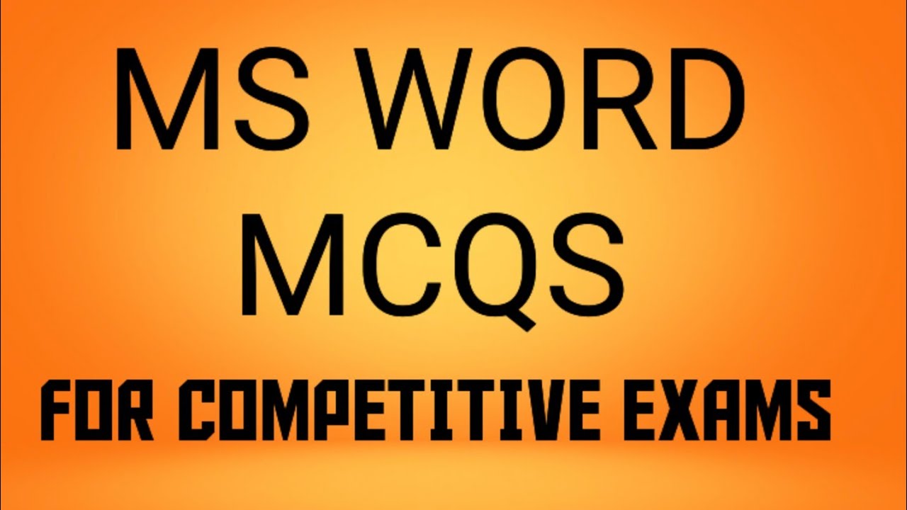 COMPUTER MS WORD MCQS | #COMPUTERTEC #gk #computerknowledge # ...