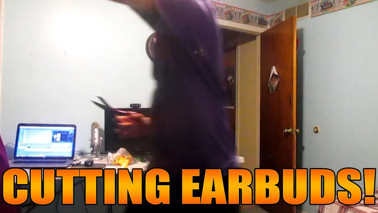 Cutting Earbuds Prank! - YouTube