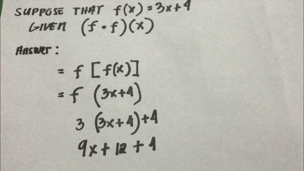 Tutor in solving composite function - YouTube