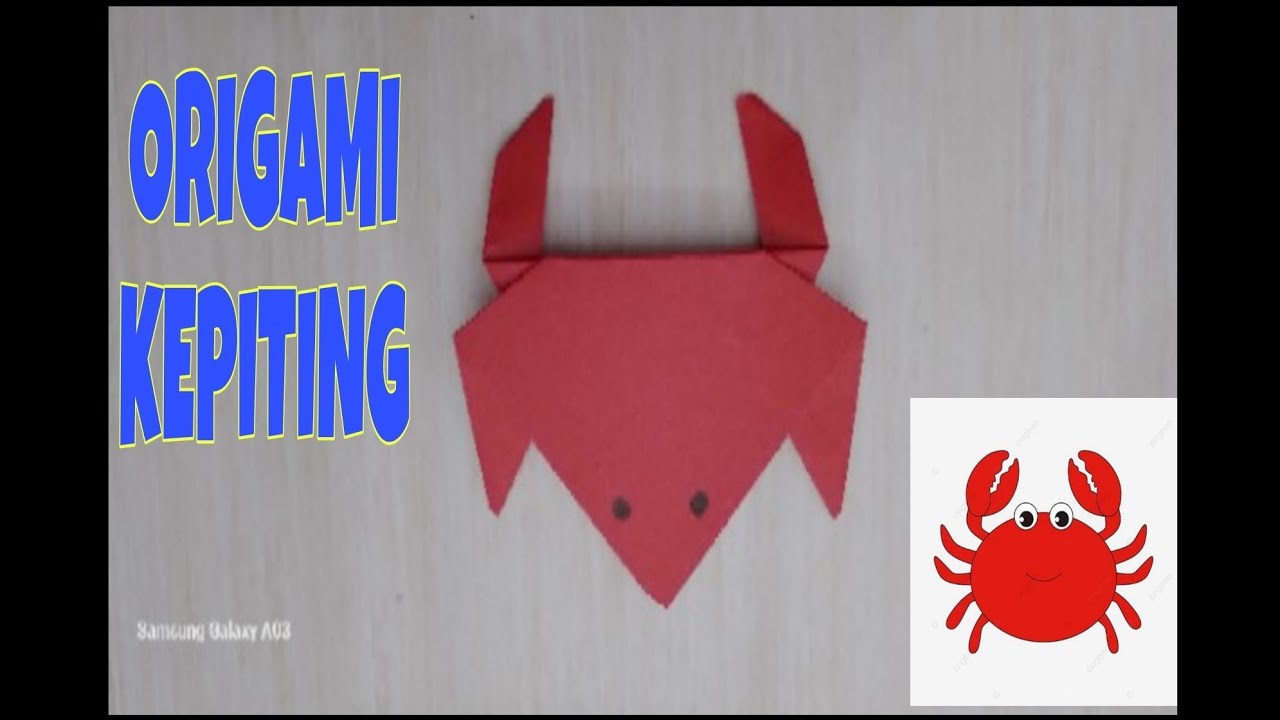 origami,, cara membuat mainan kepiting dari kertas @ARFANCREATIVECHANEL ...
