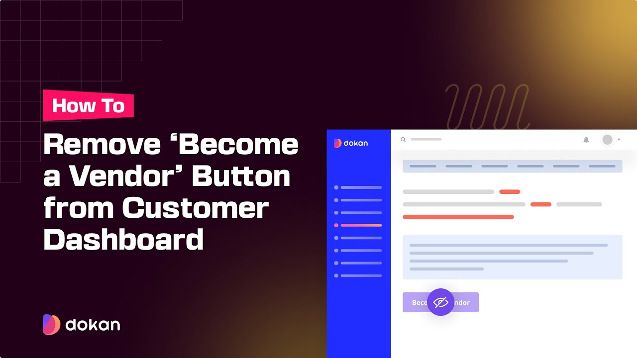 How to Remove "Become a Vendor" Button from Customer Dashboard - YouTube