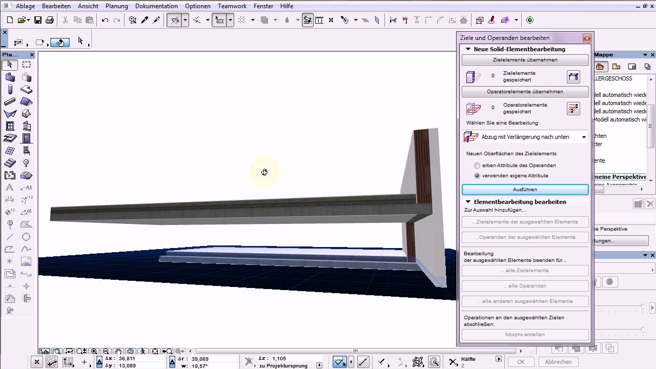 Archicad 17 mini tut SplitLevelHaus Arbeitsvorgang Möglichkeit - YouTube